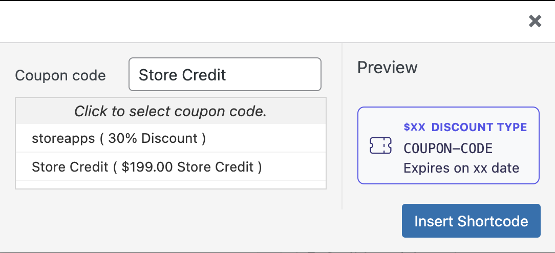 How to auto-generate coupons (using shortcode) Documentation - WooCommerce