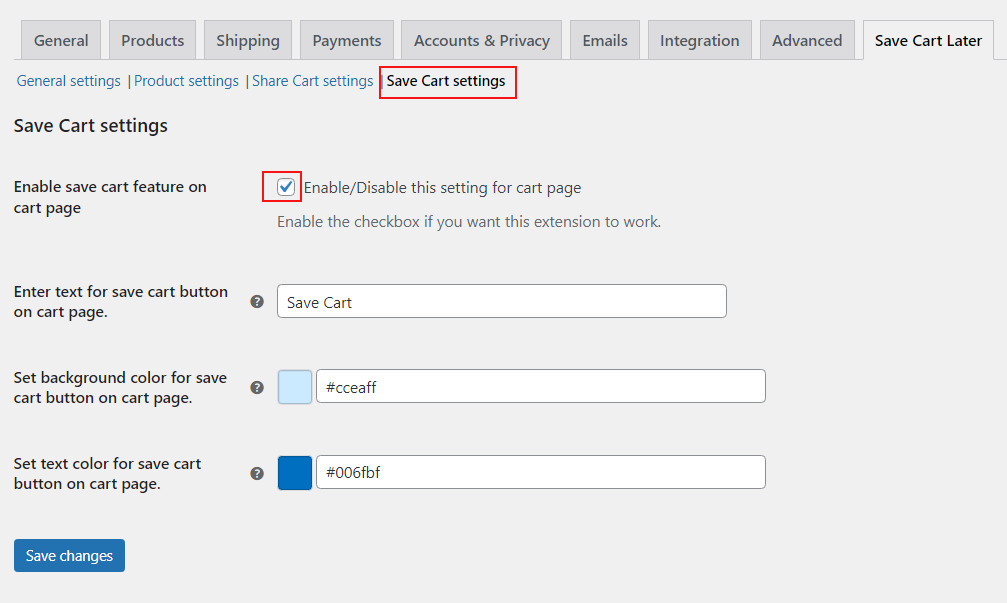 Save Cart Later for WooCommerce Documentation | WP Swings