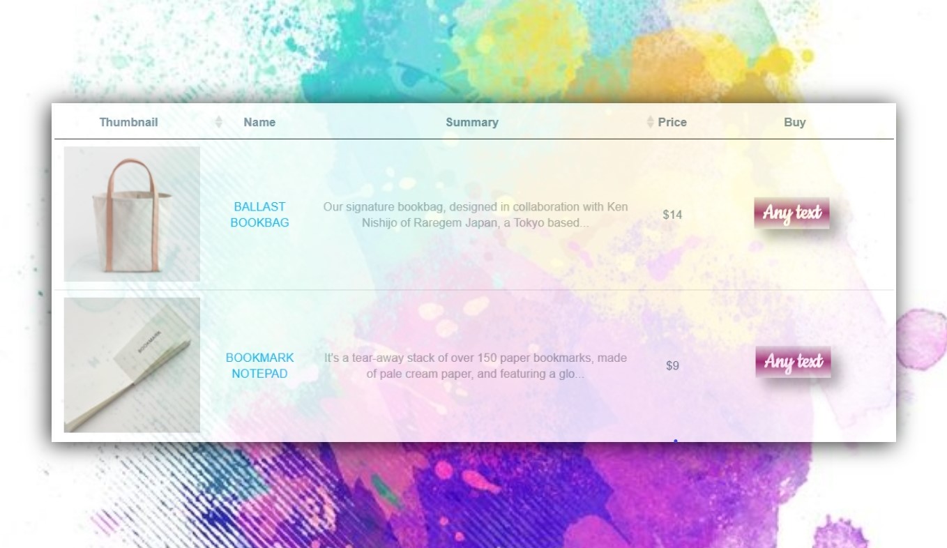 Product Table - WooCommerce Marketplace