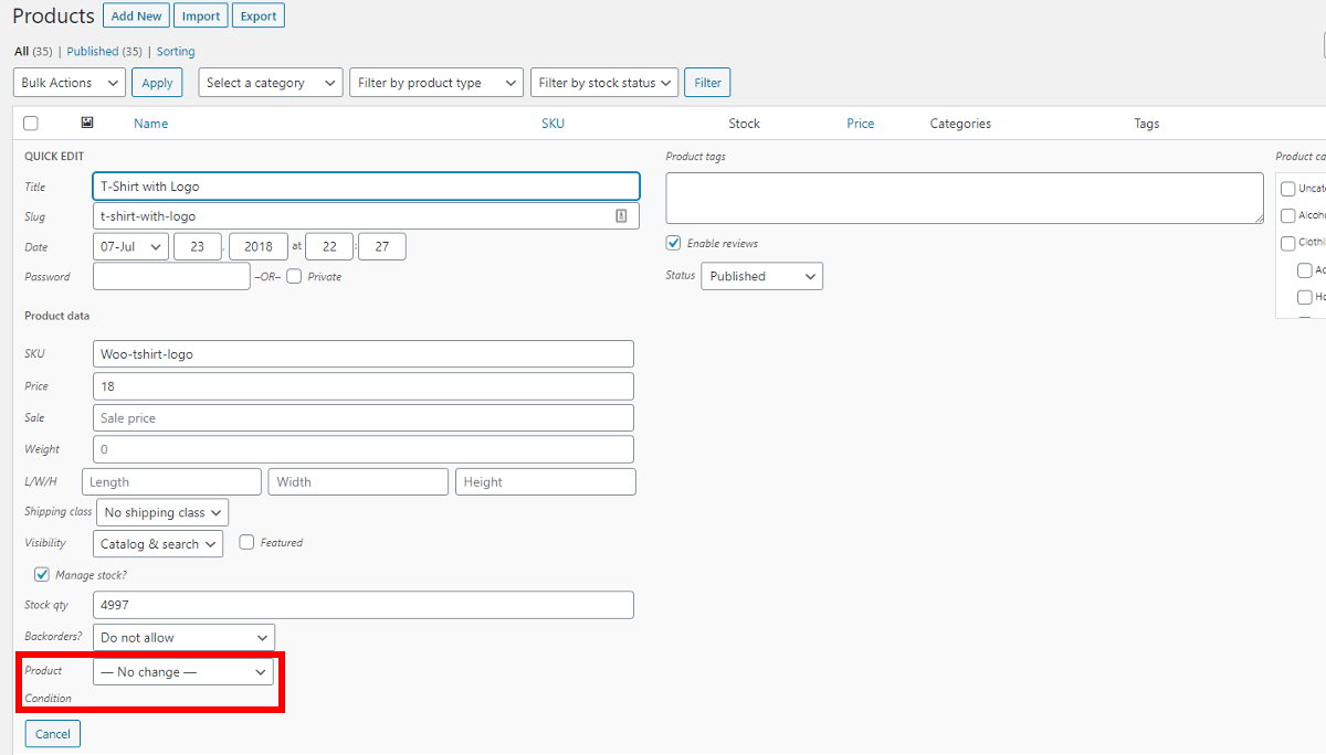 Using Product Condition For WooCommerce Documentation - WooCommerce