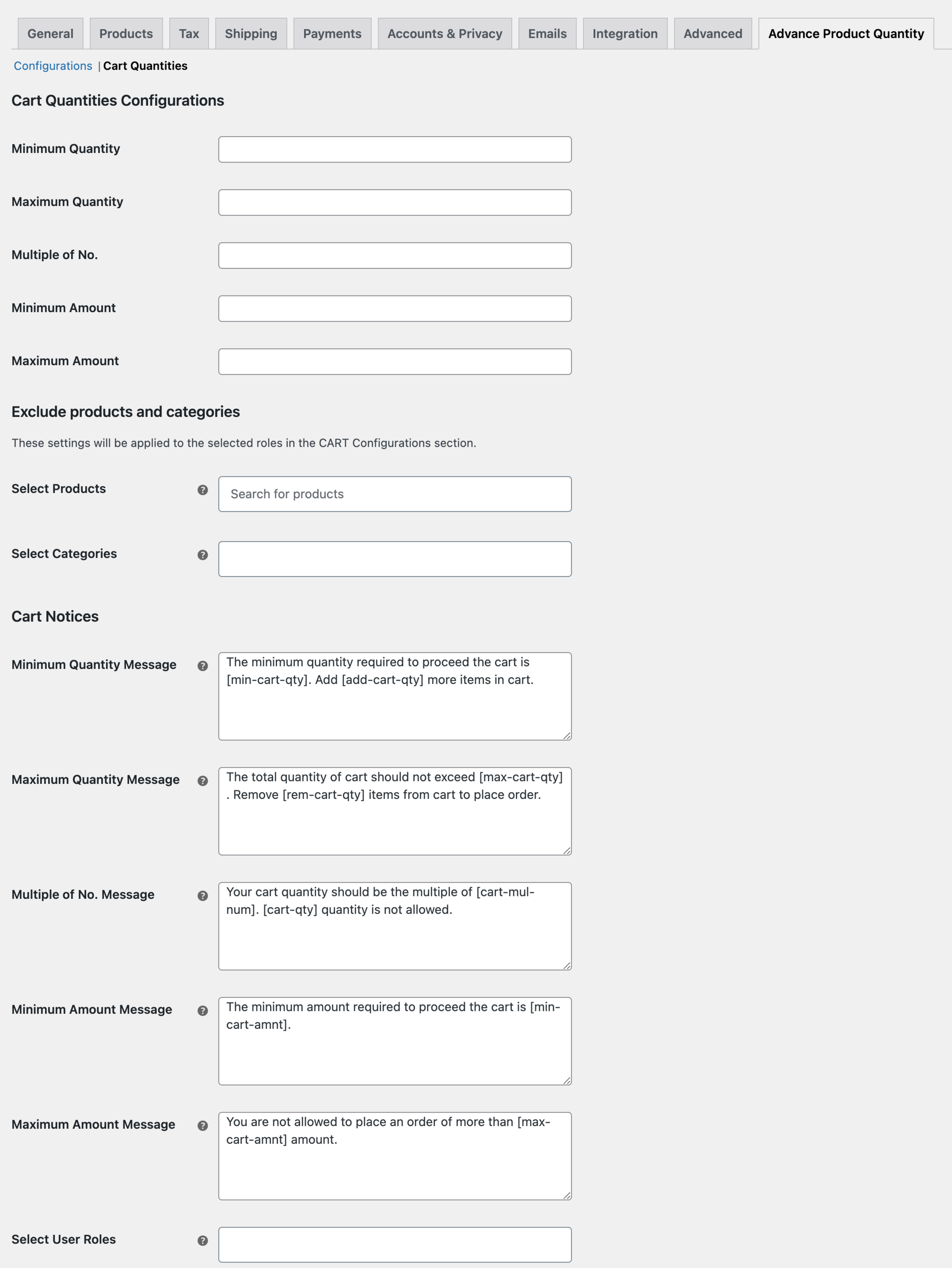 Advanced Product Quantity Documentation - WooCommerce