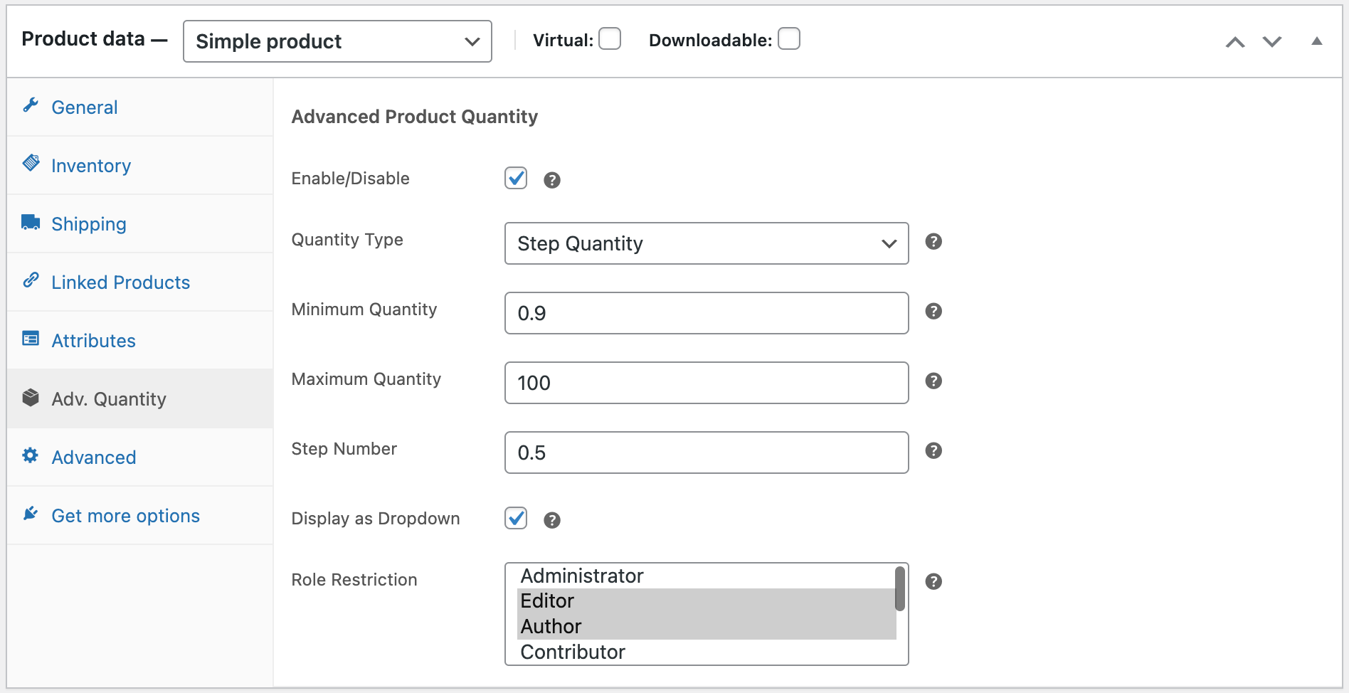 WooCommerce Product Quantity: Fixed, Incremental, Dropdown