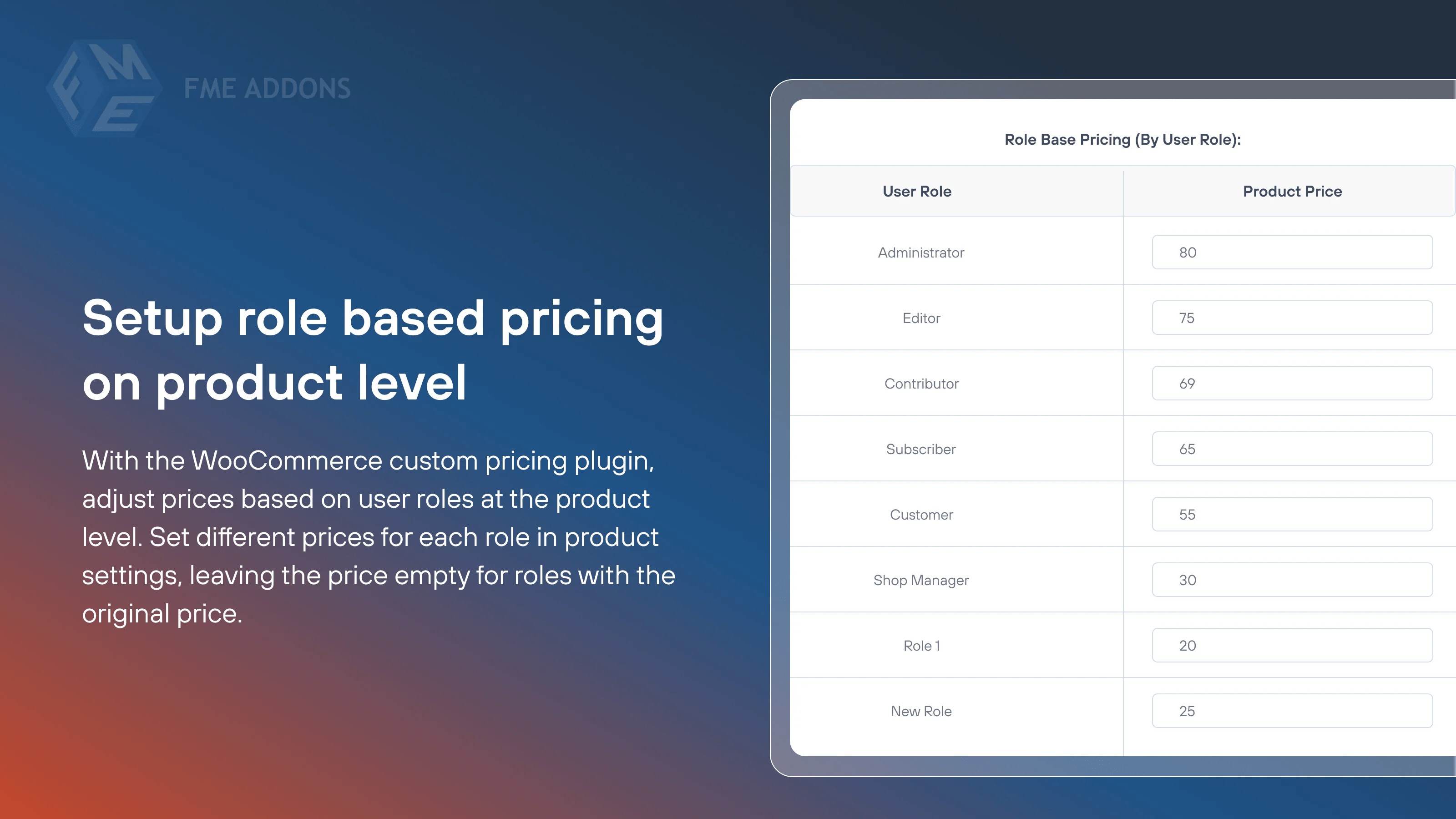 WooCommerce Role Based Pricing | Custom User Defined price