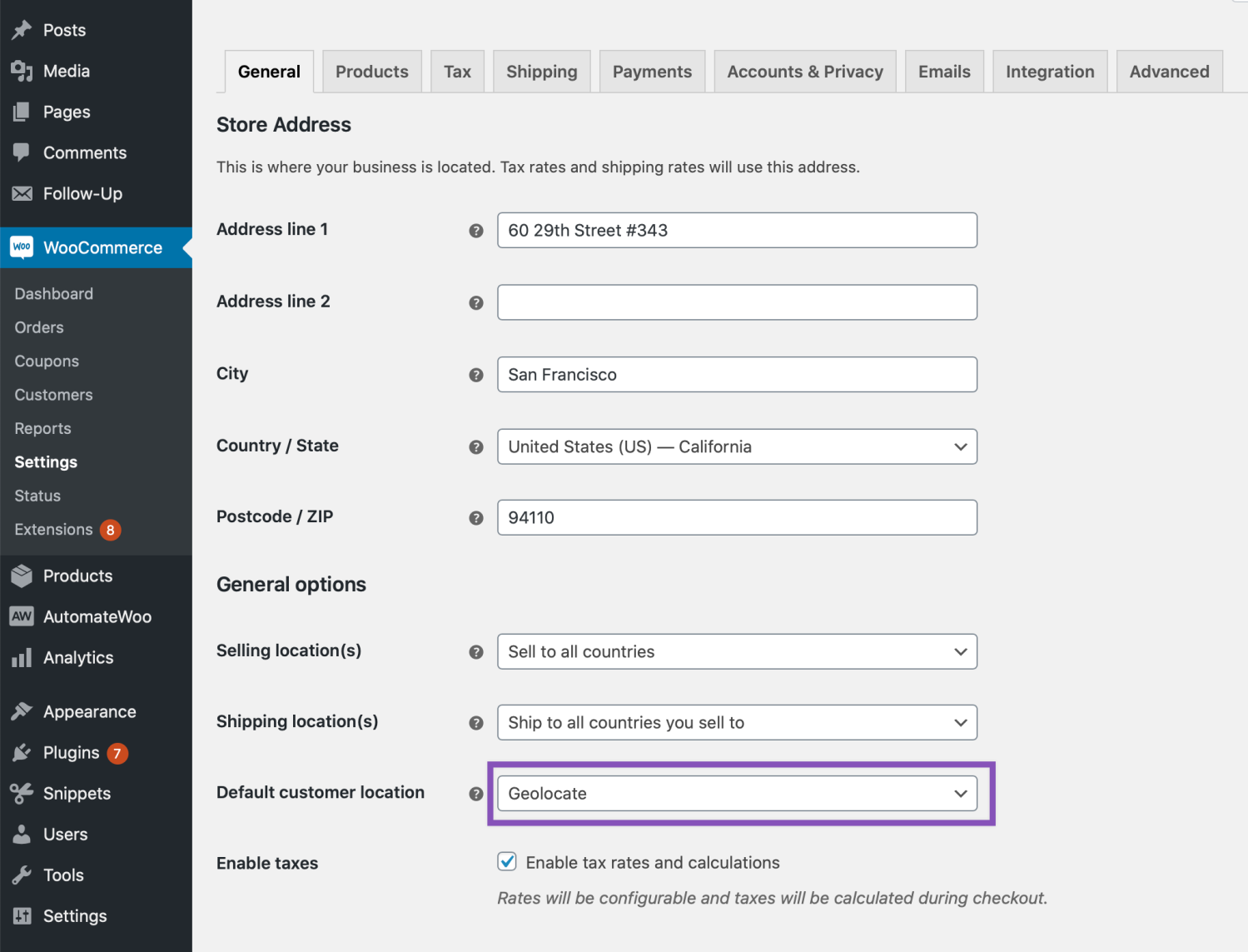 MaxMind Geolocation Integration Documentation - WooCommerce