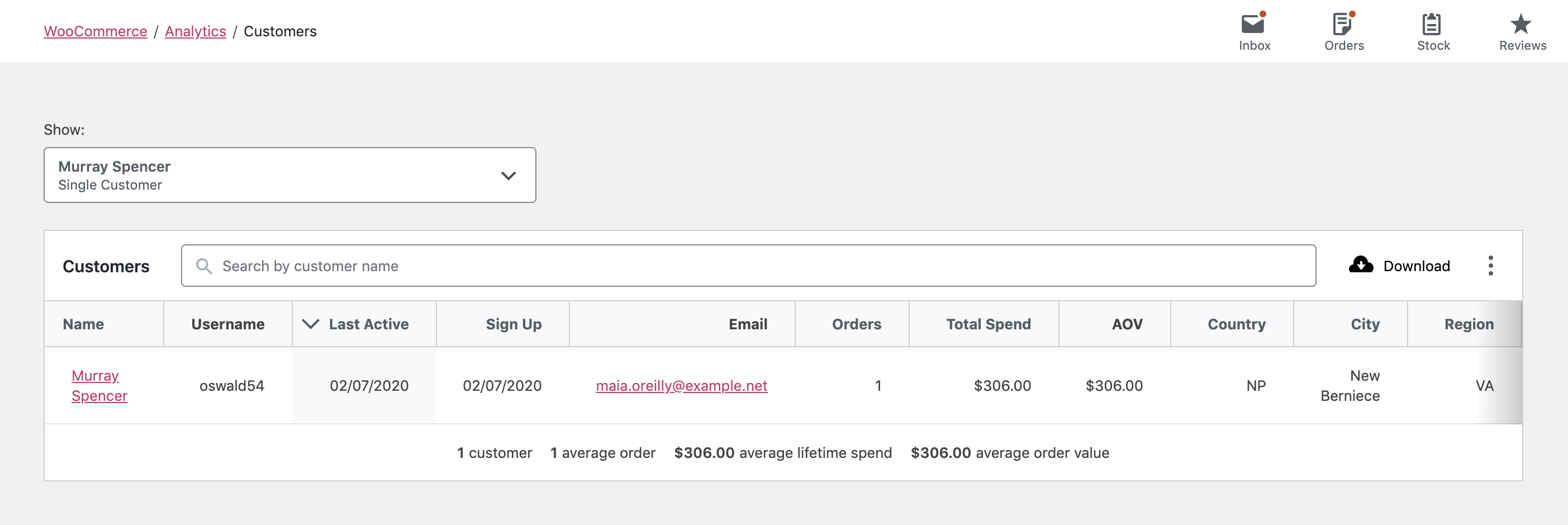 Customers Report Documentation - WooCommerce