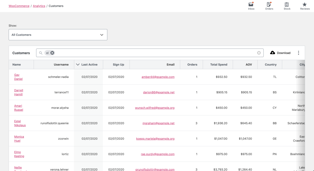 Customers Report Documentation - WooCommerce
