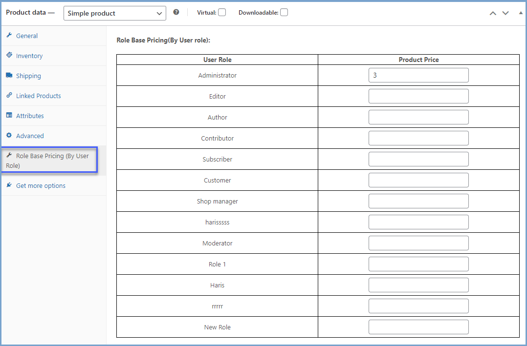WooCommerce Role Based Pricing | Custom User Defined price