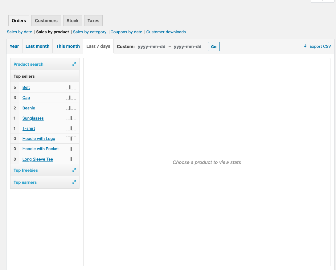 WooCommerce Reports Documentation - WooCommerce