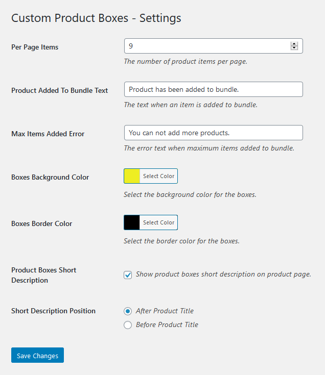 Custom Product Boxes Documentation - WooCommerce
