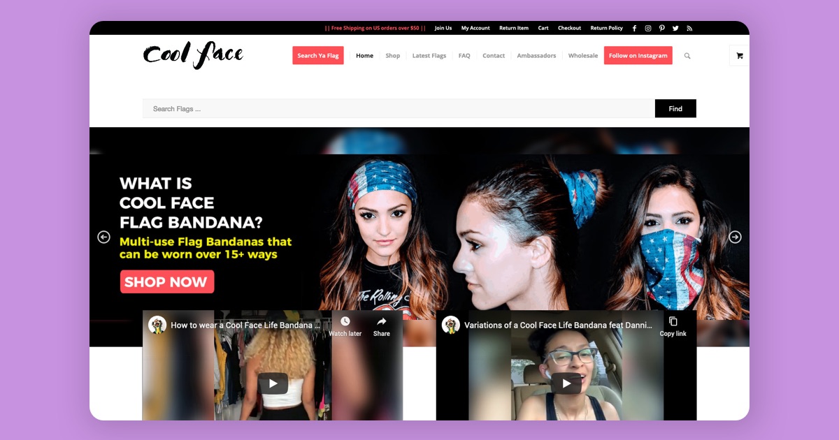 Cool Face Life - WooCommerce Showcase