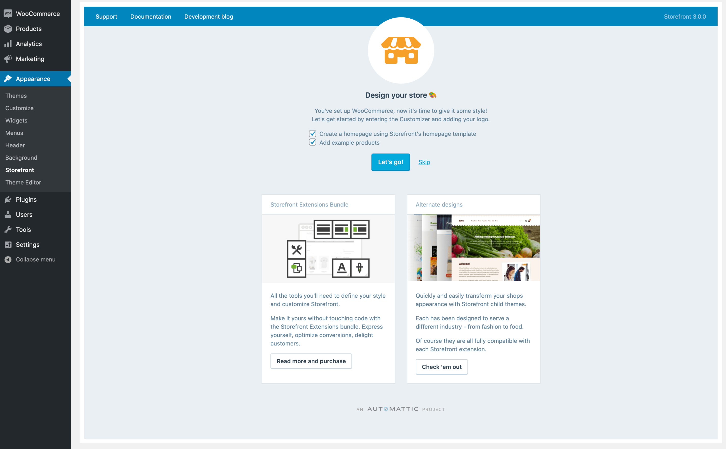 Storefront Installation & Configuration Documentation - WooCommerce