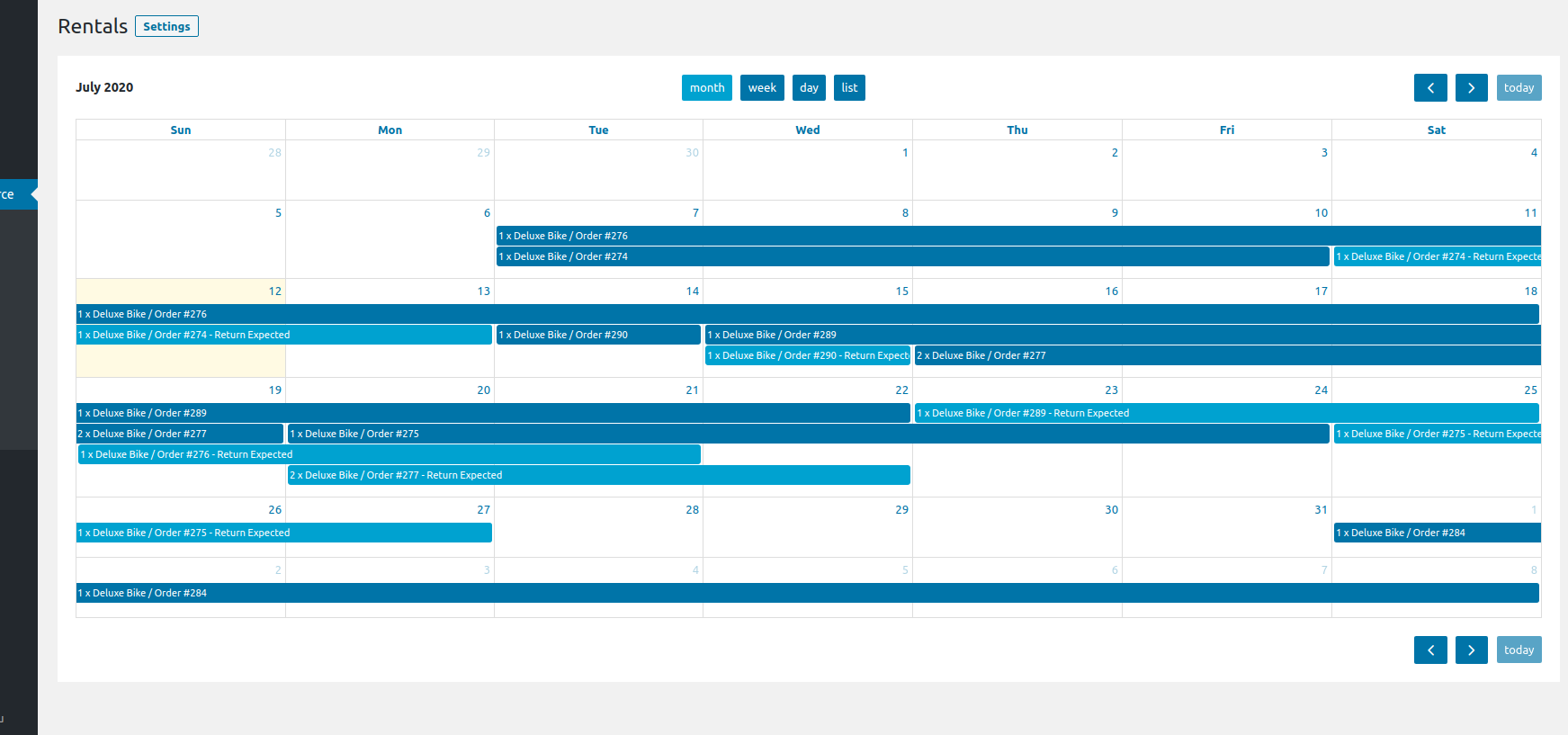Rental Products - WooCommerce