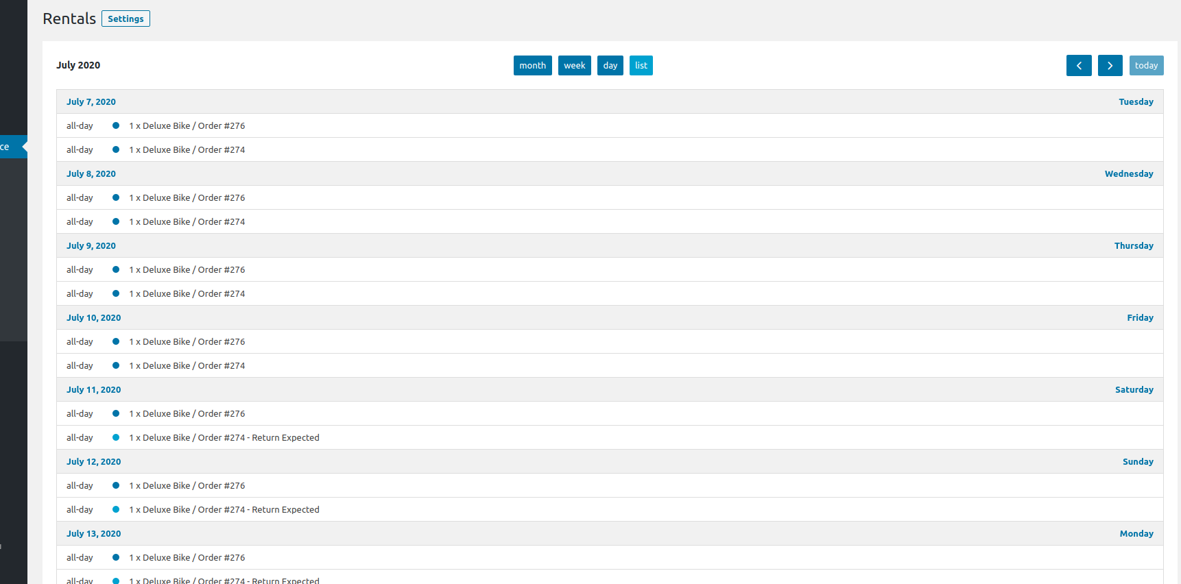 Rental Products - WooCommerce