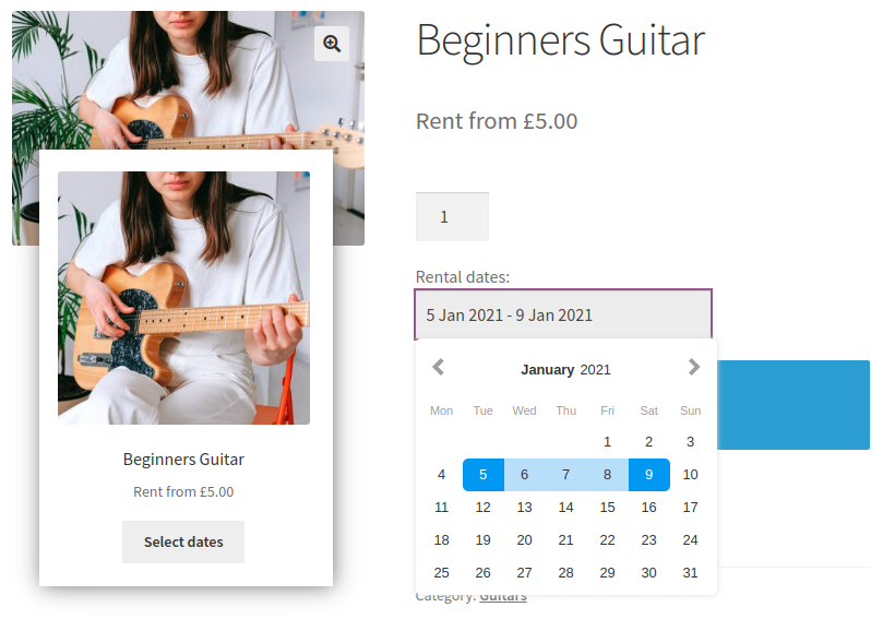 Rental Products - WooCommerce