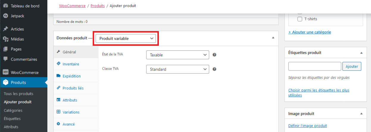 Produits variables Documentation - WooCommerce