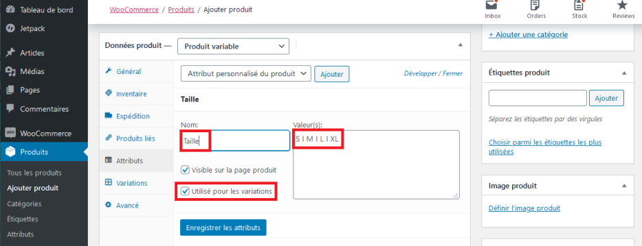 Produits variables Documentation - WooCommerce