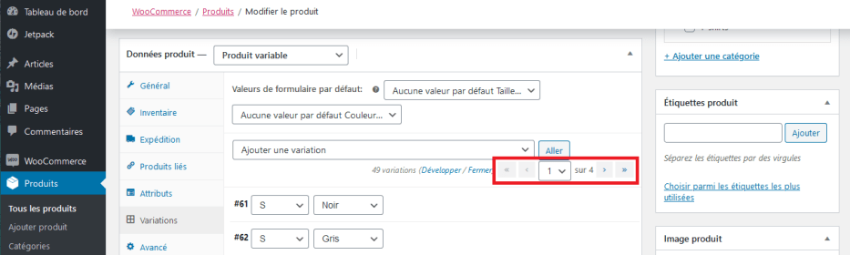 Produits variables Documentation - WooCommerce