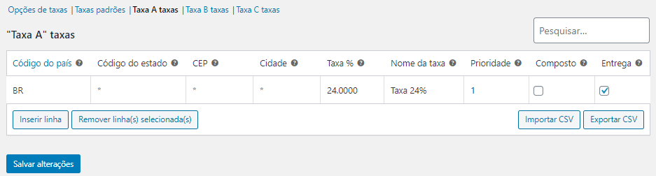Como configurar as Taxas no WooCommerce Documentation - WooCommerce