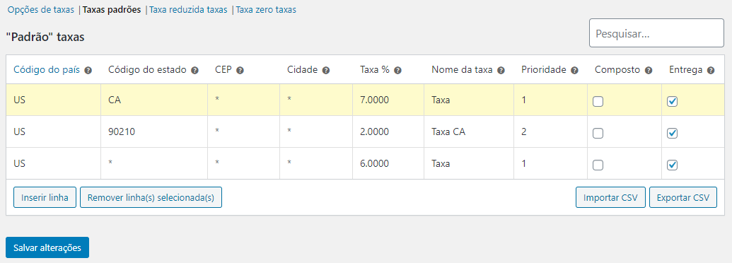 Como configurar as Taxas no WooCommerce Documentation - WooCommerce