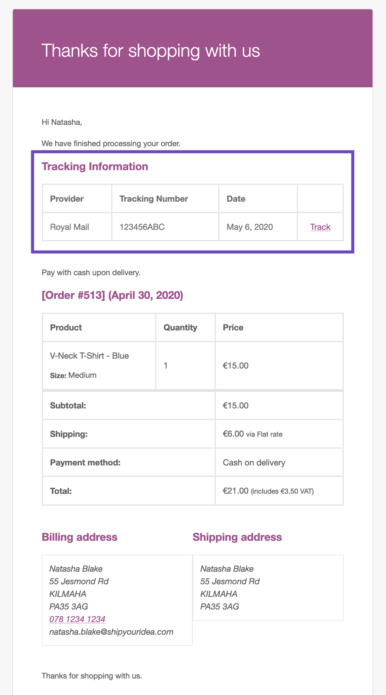 Shipment Tracking Documentation - WooCommerce