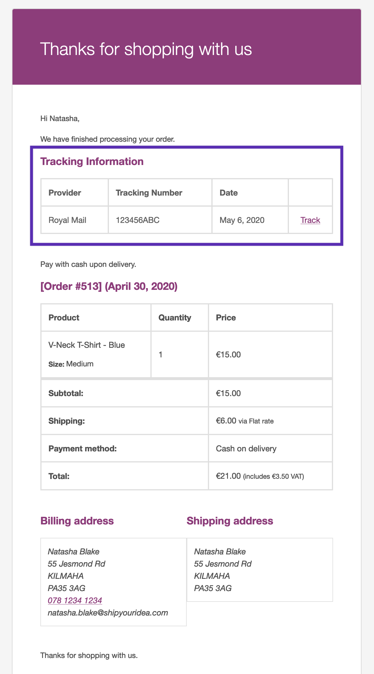 Shipment Tracking Documentation - WooCommerce