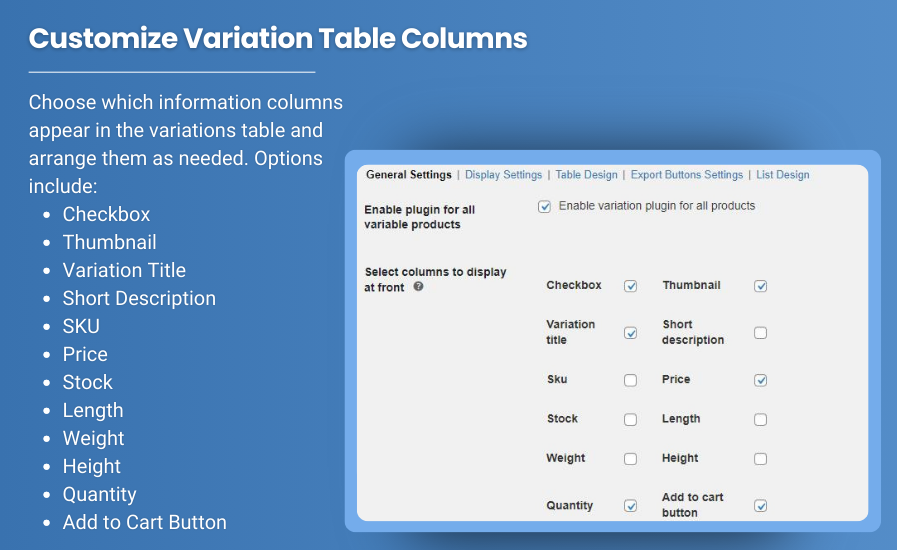 Woocommerce Product Variations Table Woo Marketplace 8256