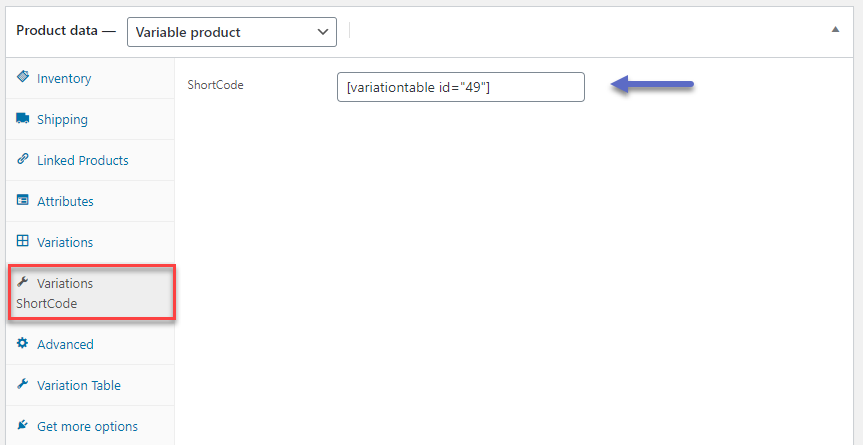 WooCommerce Product Variations Table Listing - Documentation