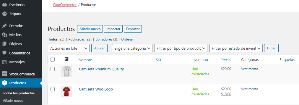 Importador y exportador de productos CSV Documentation - WooCommerce