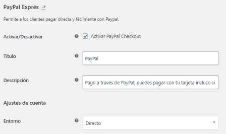 PayPal Checkout (Español) Documentation - WooCommerce
