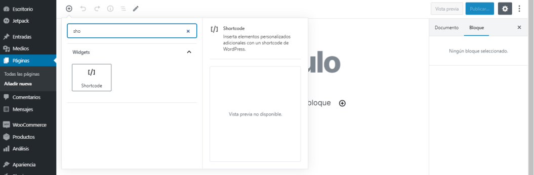 Shortcodes incluidos en WooCommerce Documentation - WooCommerce