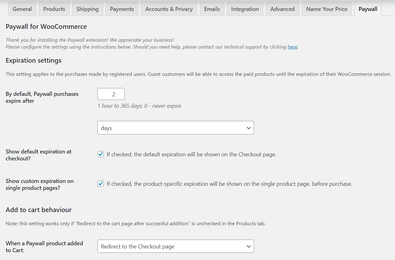 Paywall for WooCommerce - Setup and configuration