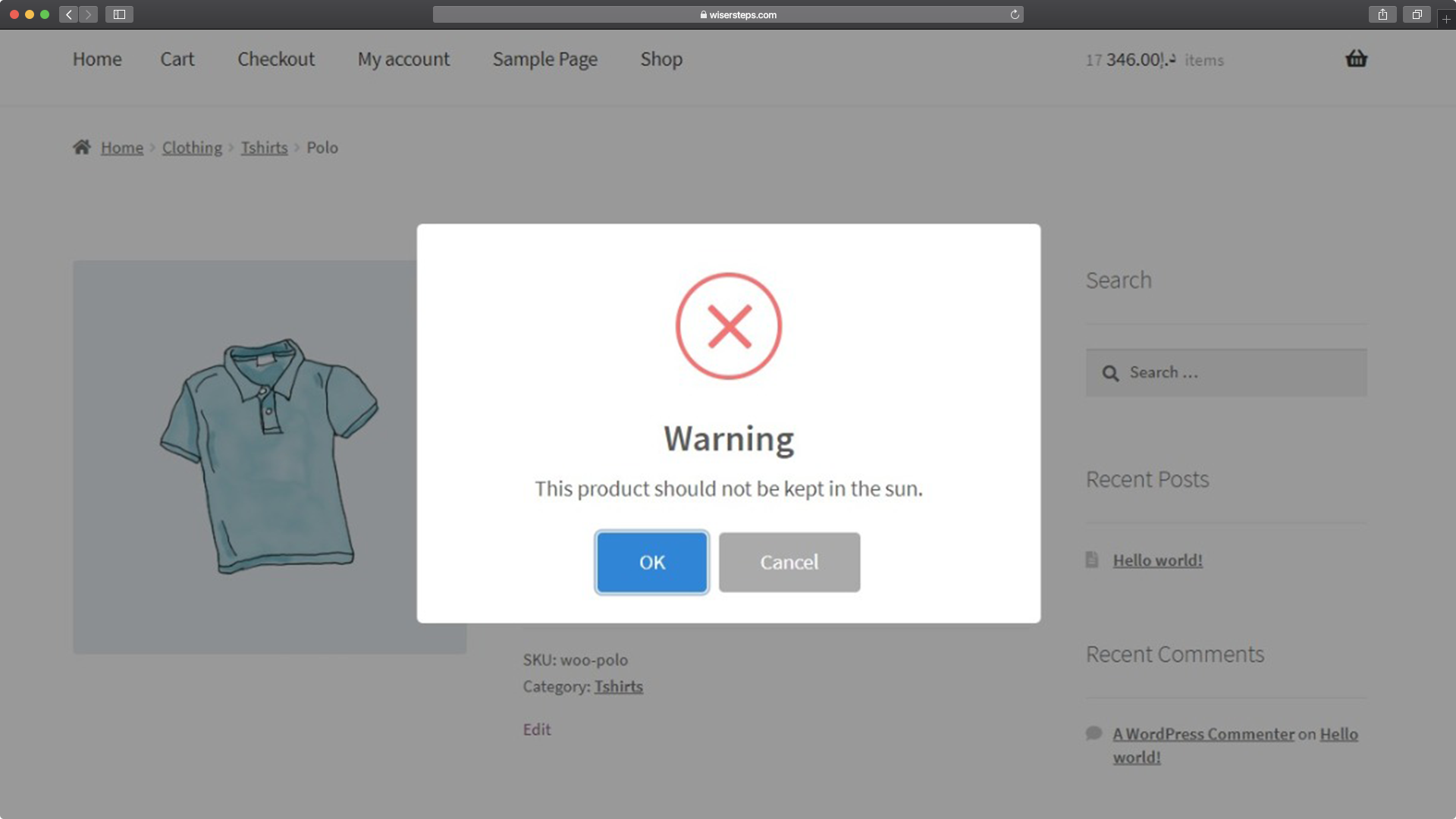 Product Warnings & Disclaimers - WooCommerce Marketplace