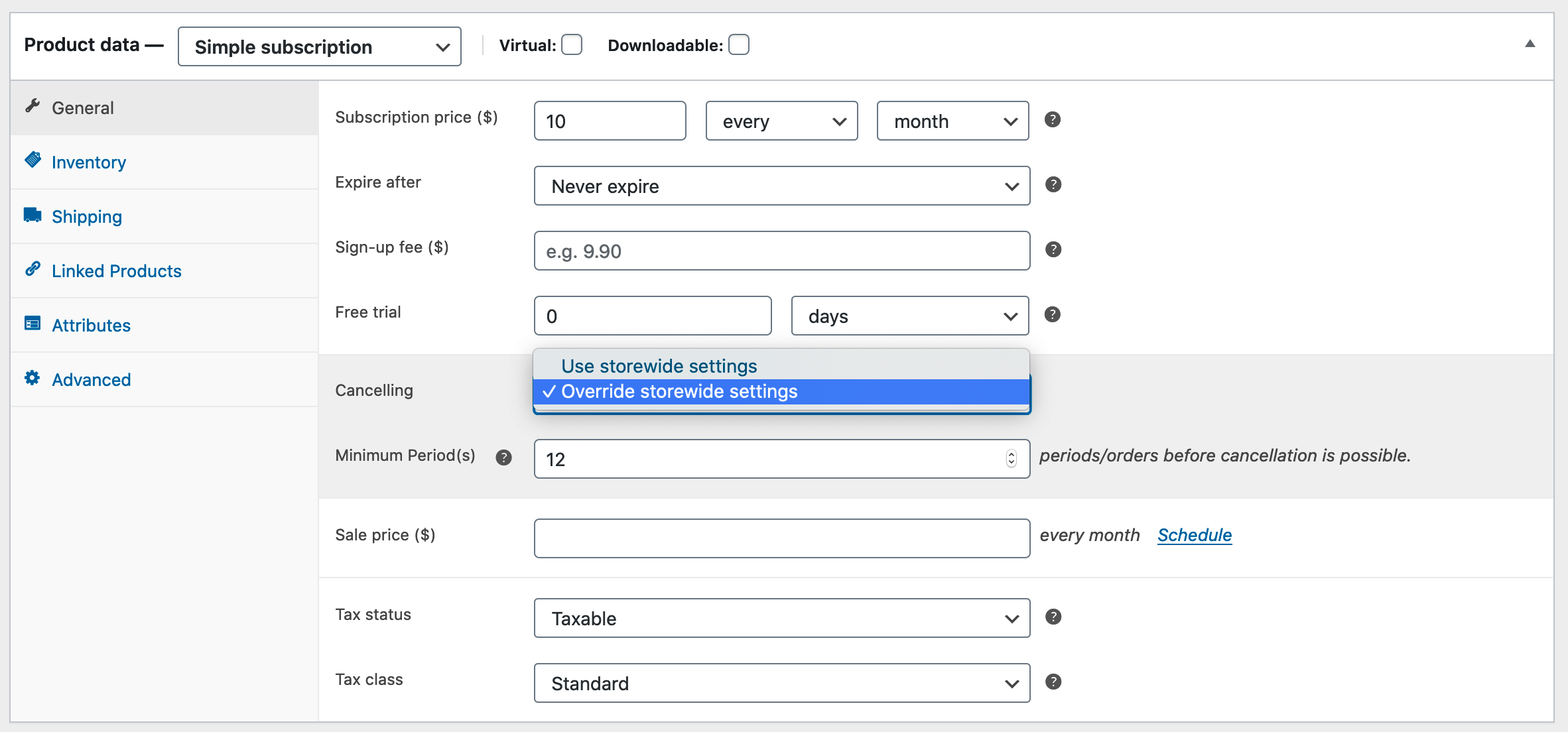 Minimum Periods For Woocommerce Subscriptions Woocommerce