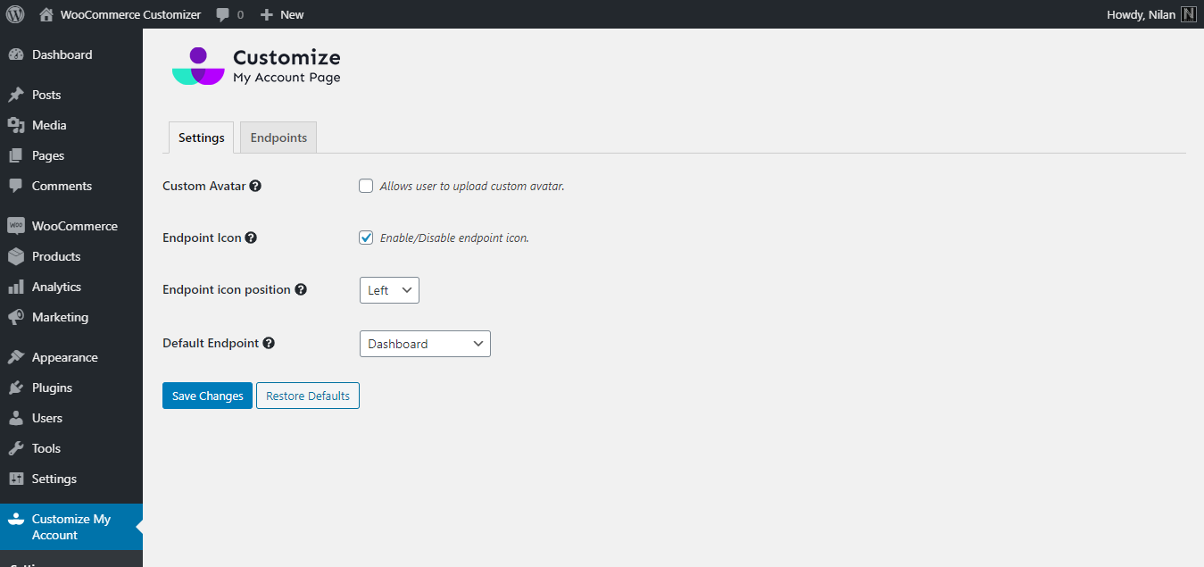 How to Customize WooCommerce My Account Page