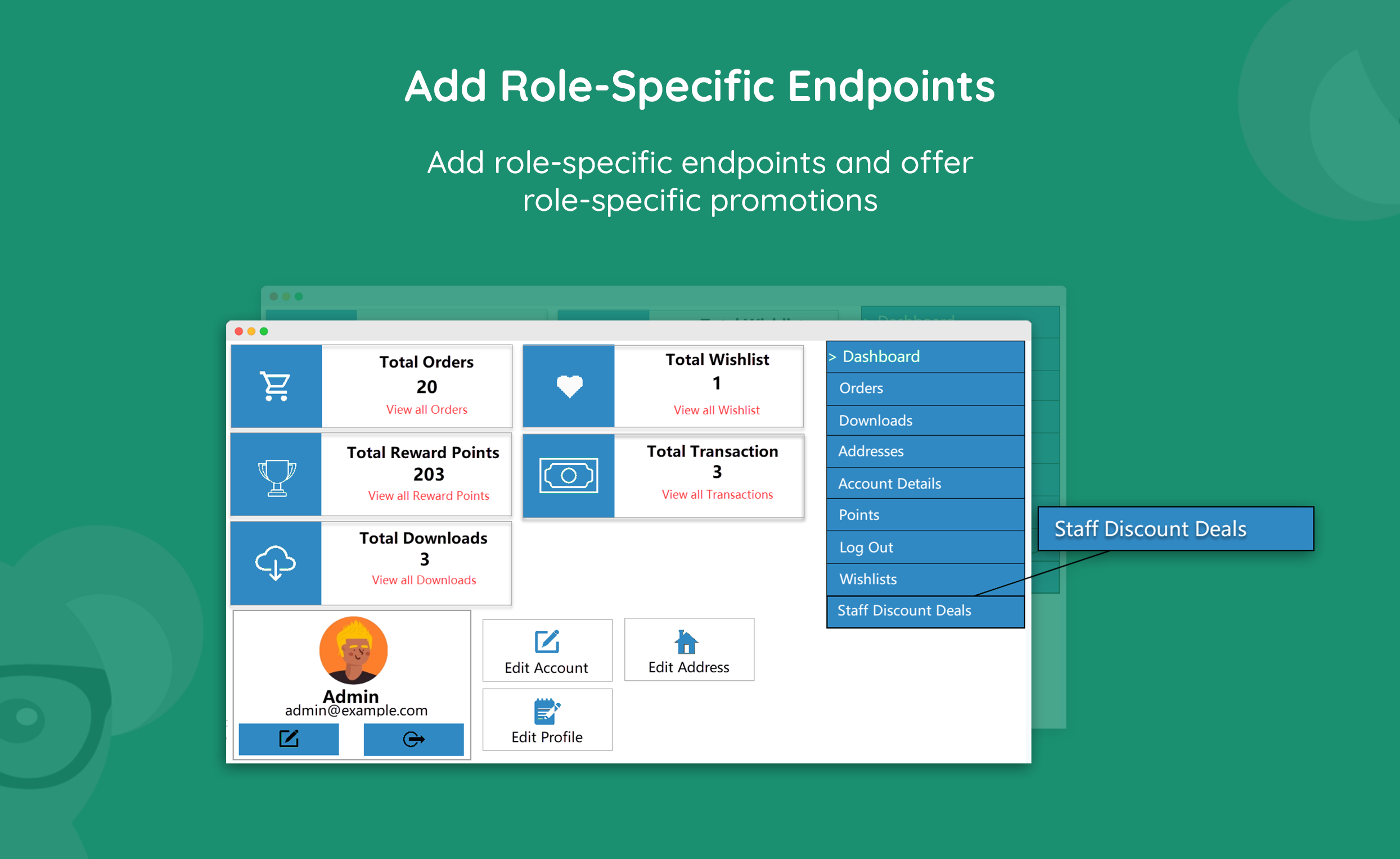 WooCommerce My Account Page Plugin: edit, customize endpoints