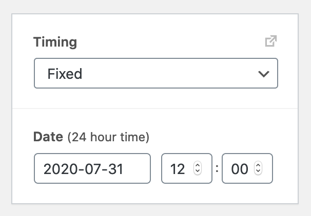 Timing Options Documentation - WooCommerce