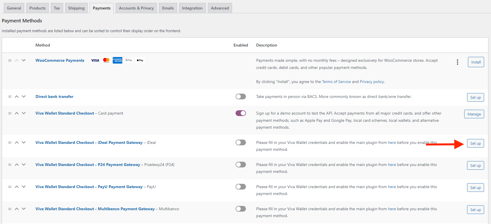 Viva.com Standard Checkout Documentation - WooCommerce
