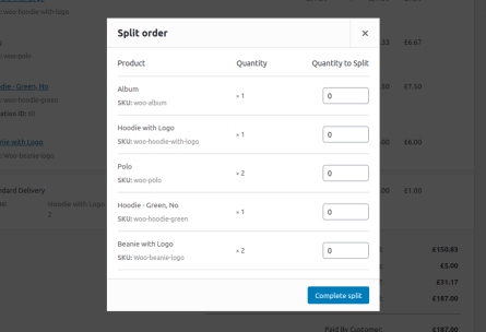 Split Orders Documentation - WooCommerce