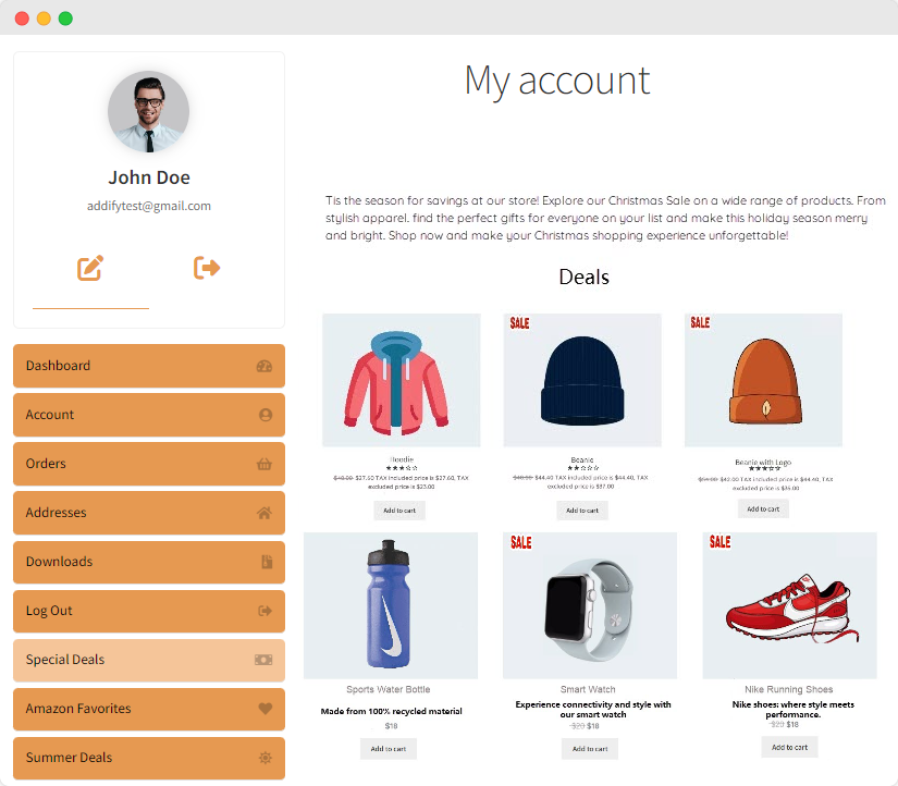 My Account Page Editor Documentation - WooCommerce
