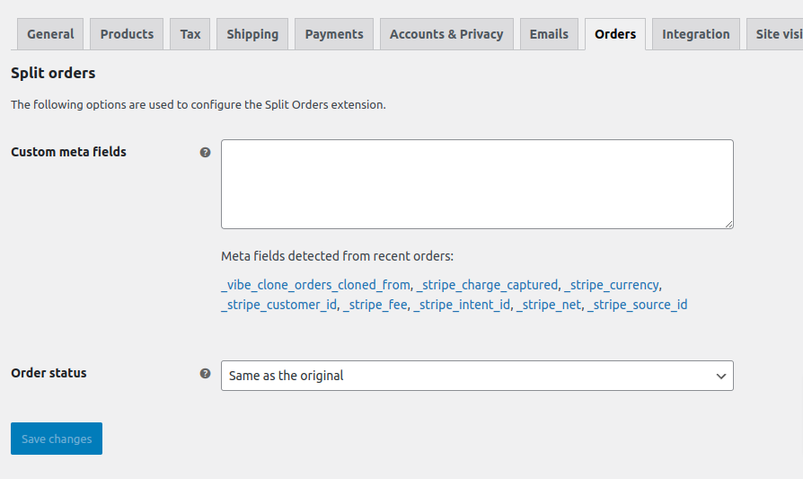 Split Orders Documentation - WooCommerce