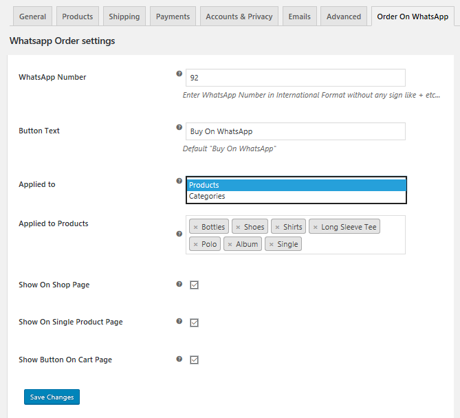WooCommerce Share & Order on WhatsApp Plugin