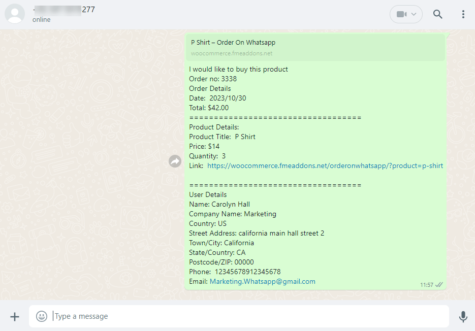 WooCommerce Order on WhatsApp & Share Plugin