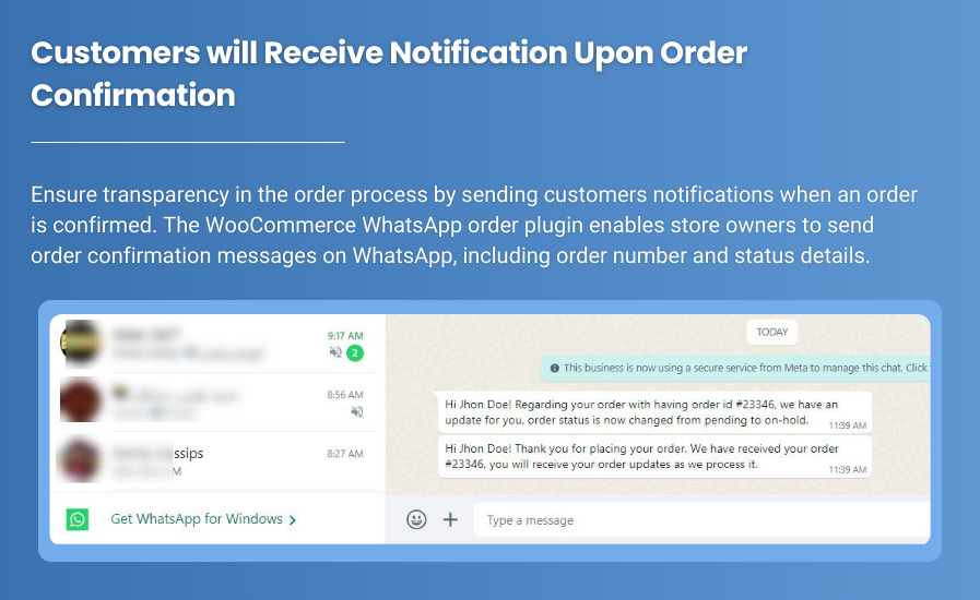 WooCommerce Order on WhatsApp & Share Plugin