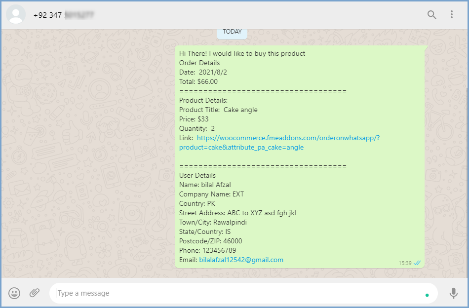 WooCommerce Share & Order on WhatsApp Plugin