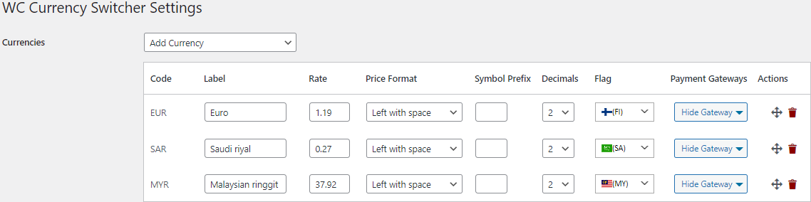Currency Switcher For WooCommerce Documentation - WooCommerce