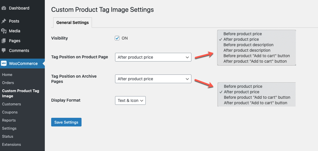 Custom Product Tag Image - WooCommerce Extension