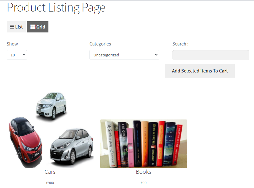 WooCommerce Product Listing Page, List View & Grid View