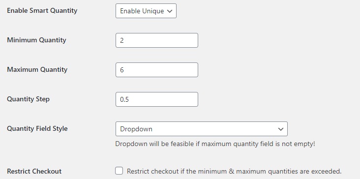 Smart Product Quantity Documentation - WooCommerce