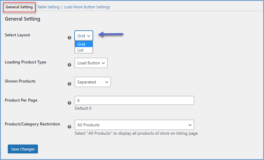WooCommerce Product Listing Page, List View & Grid View