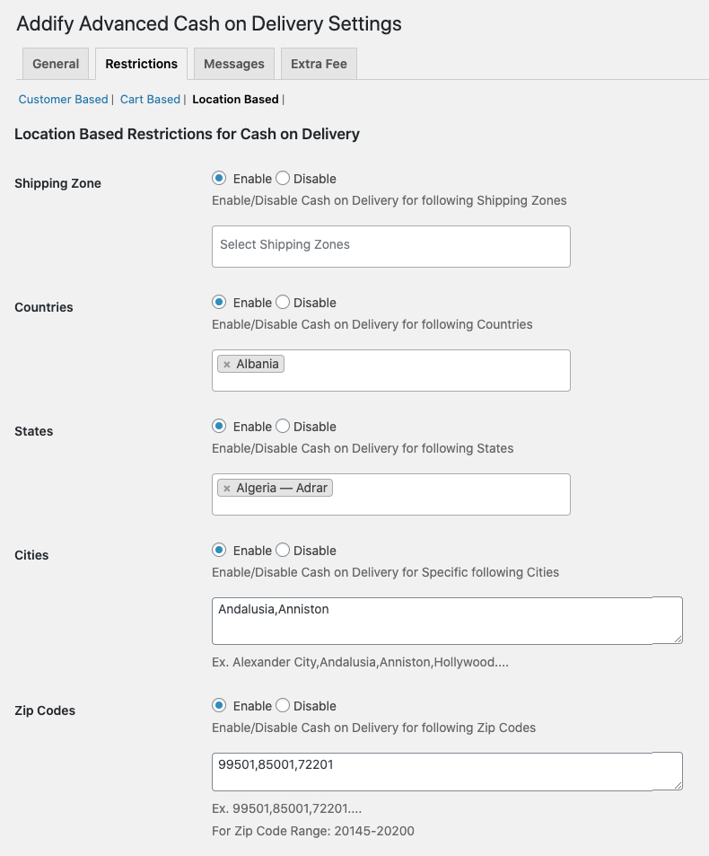 WooCommerce Advanced Cash on Delivery Plugin - DOCS